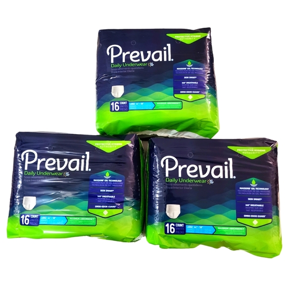 Prevail | Other | 48 Total Unisex Adult Pullup Incontinence Diapers 3 ...